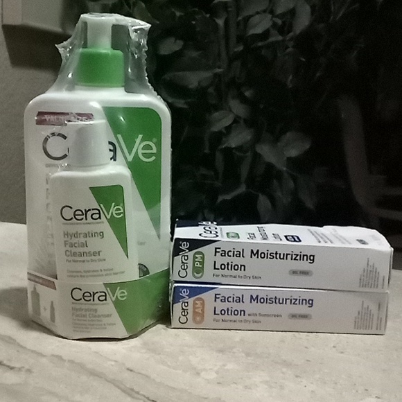 CeraVe | Skincare | Cerave Hydrating Facial Cleanser Facial Moisturizing Lotion Am And Fml Pm ...